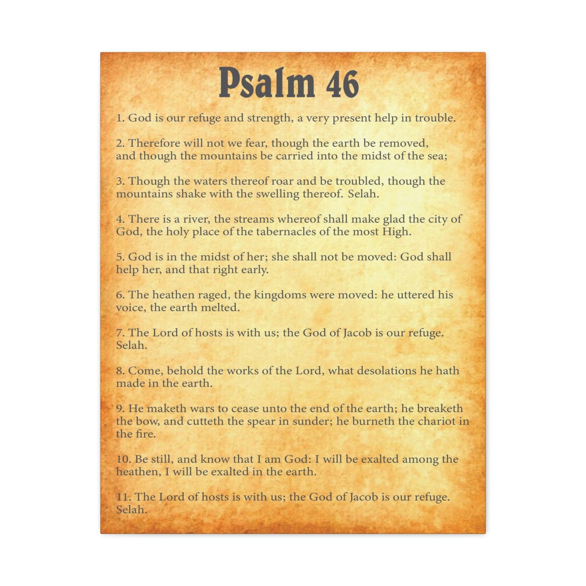 Scripture Walls Psalm 46 Chapter Gold Bible Canvas Christian Wall Art ...