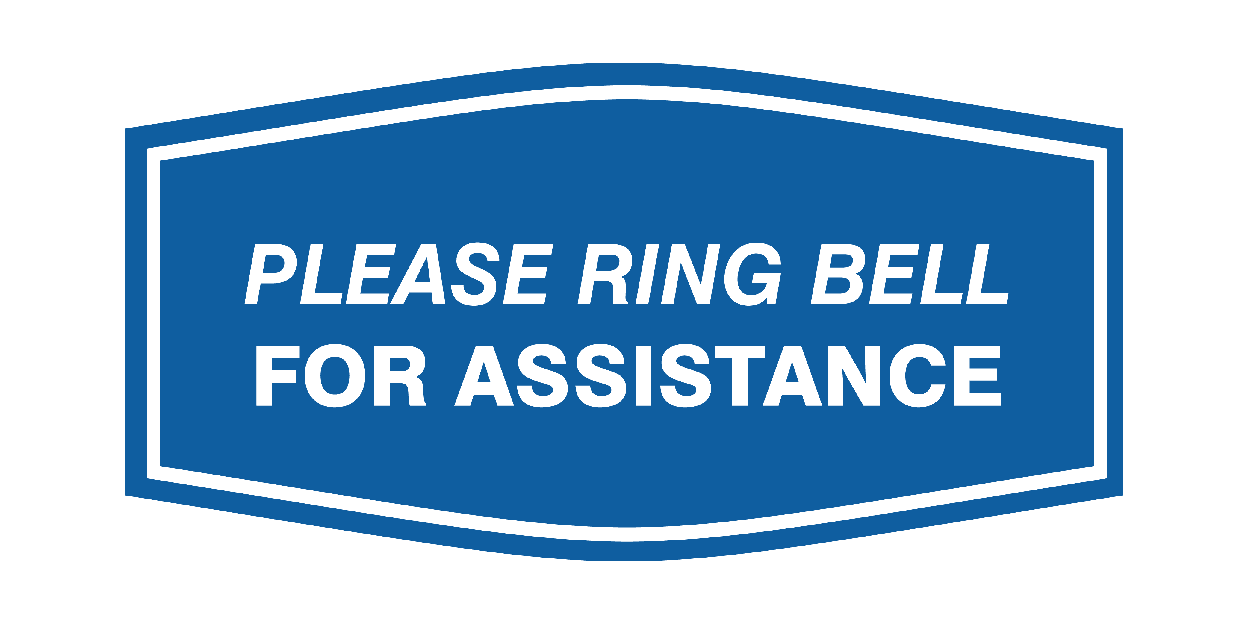 Fancy Please Ring Bell for Assistance Sign (Blue) - Large - Walmart.com
