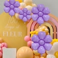 15-Pack Pink and Purple Daisy Foil Balloons for Kids' Birthday Parties ...