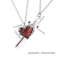 Alloy Swords Heart Necklace for Couples Handmade Collarbone Chain ...