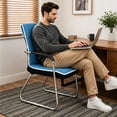 Beige Linen Cotton Office Chair Cushion - Non-Slide Seat & Backrest Pad ...