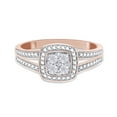 AFFY 14K Rose Gold Over Sterling Silver, Round Cut Natural Diamond ...