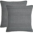 VHC Brands Waffle Weave Dark Gray Euro Sham Set of 2 26x26, Decorative ...