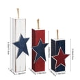 4th of July Theme Decor - Wooden Block Decor Set,Patriotic Red White ...