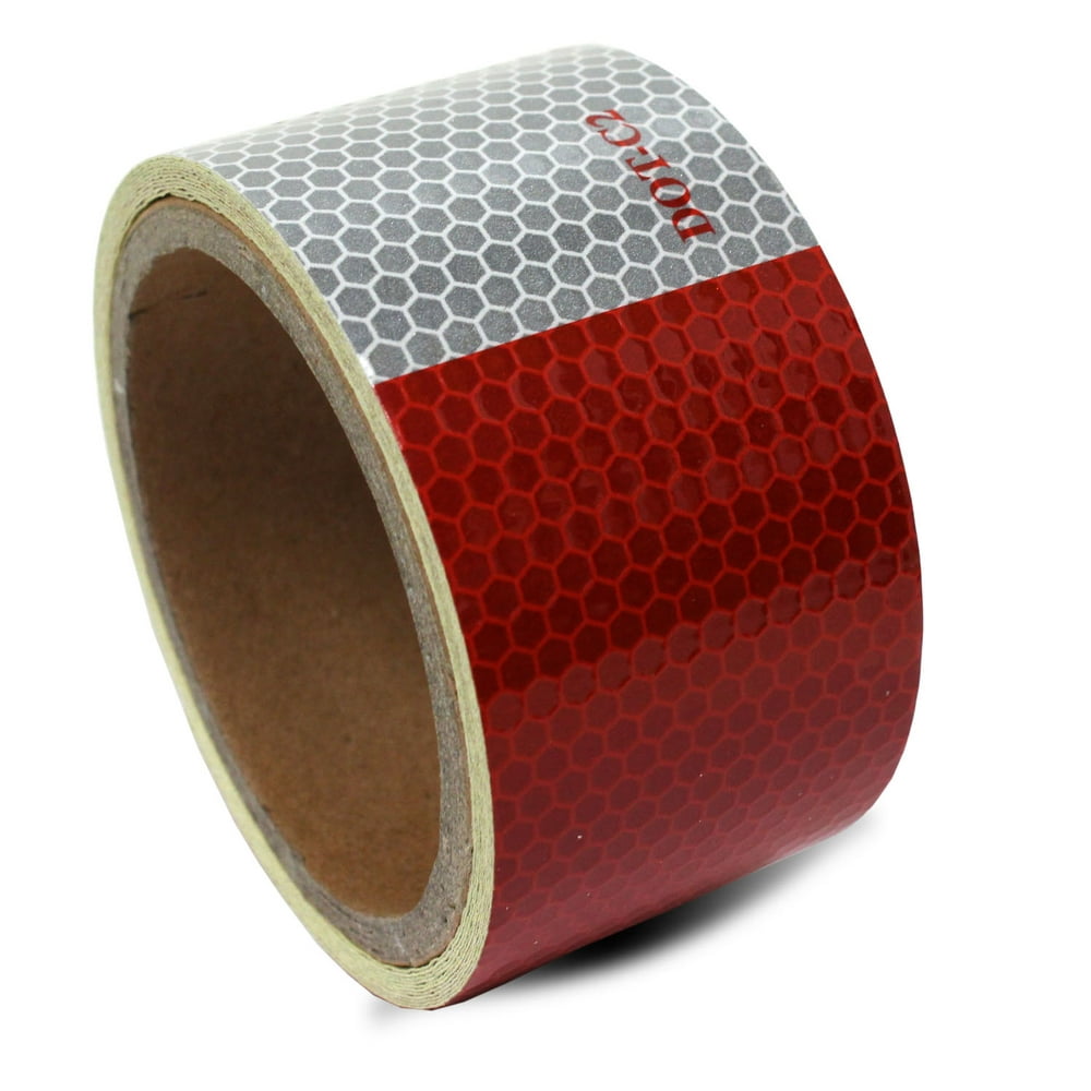 Red & Silver Reflective Safety Tape - 9 Foot x 2 Inch Roll - Walmart ...