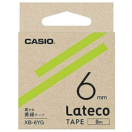 Casio Label Writer Latteco Refill Tape Yellow Green with Black Letters ...