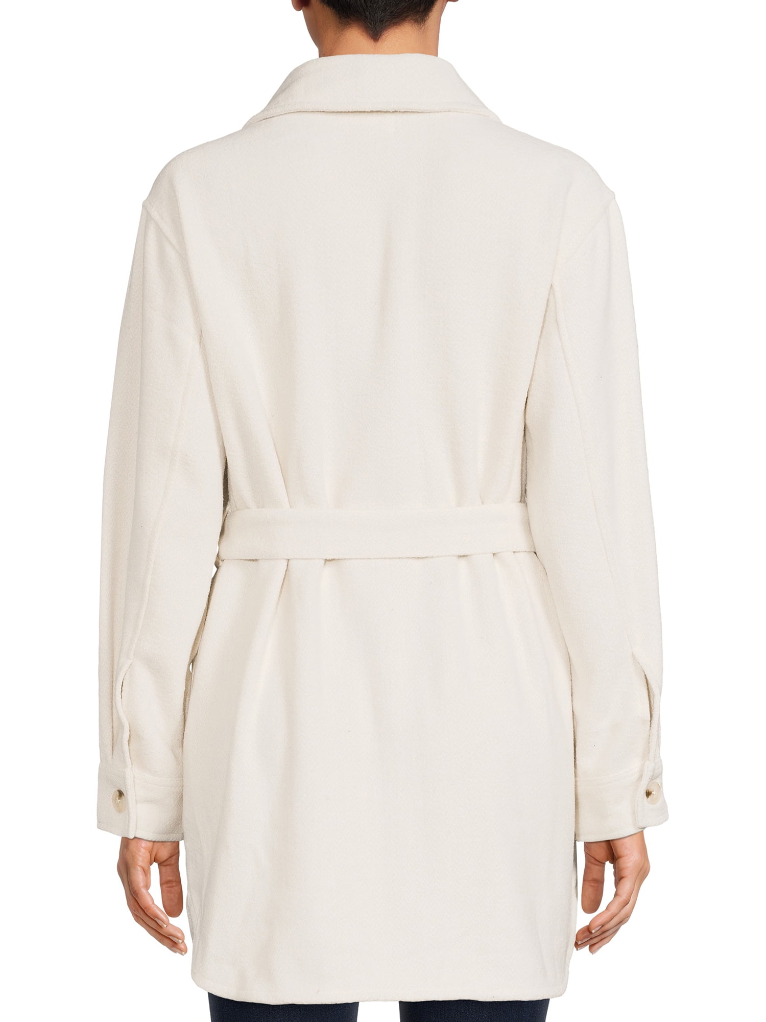 Buy Time and Tru Women’s Belted Shacket Coat Online at Lowest Price in ...