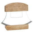 Plain Wood ULU Knife Stainless Steel with Wooden Stand Base - Walmart.com