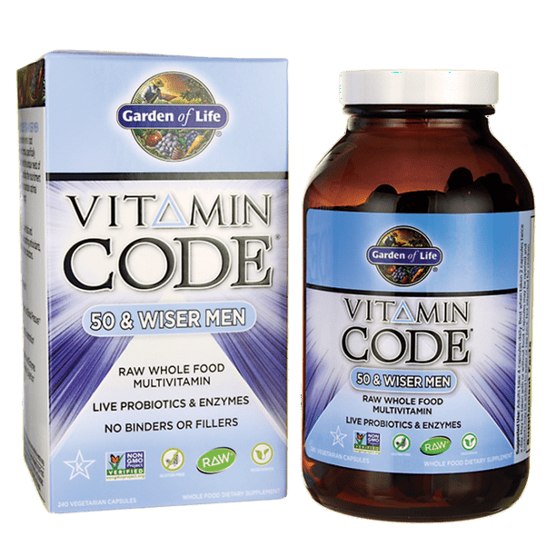 Garden of Life Vitamin Code 50 & Wiser Men's Multi, 240 Capsules ...