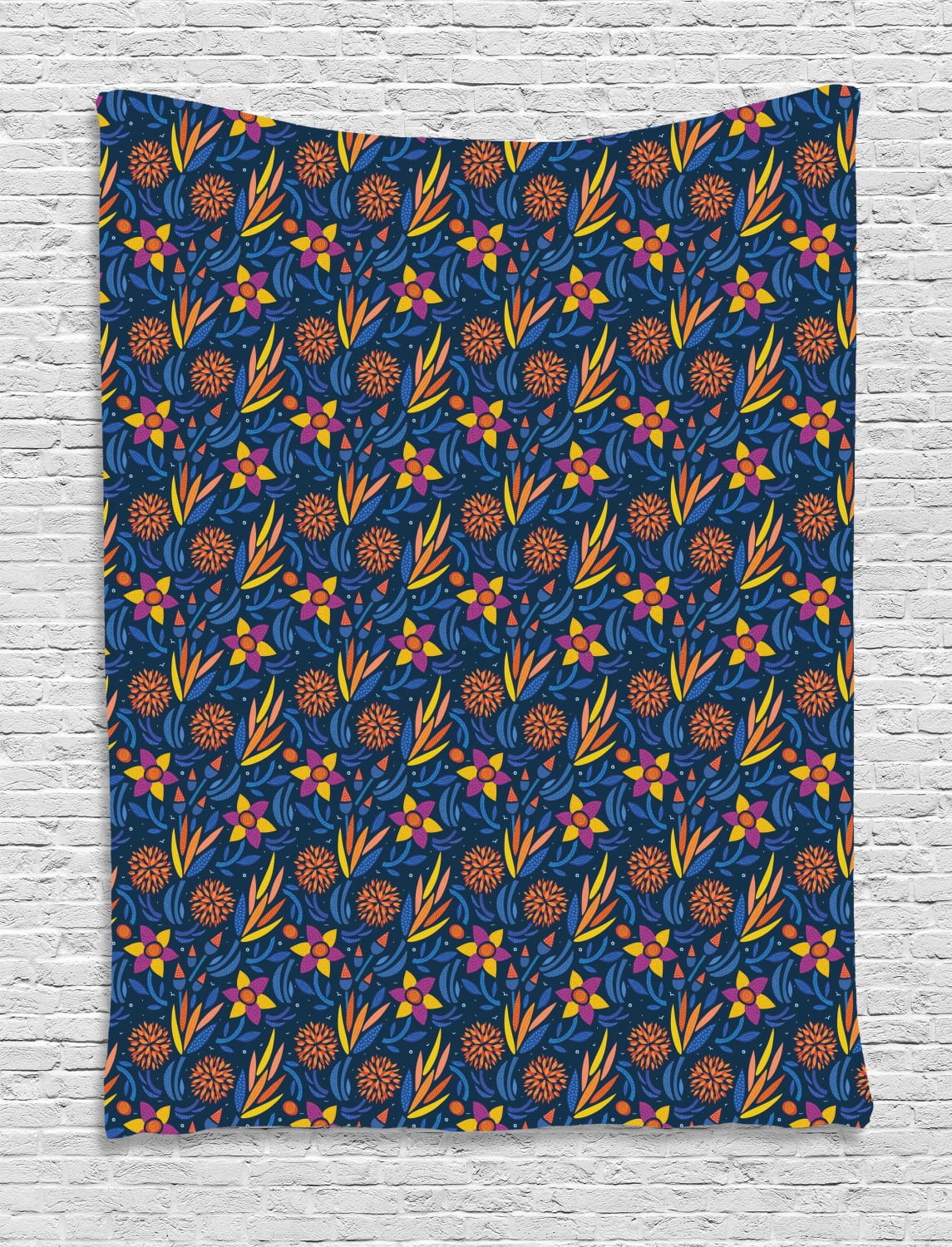 Floral Tapestry, Colorful Composition of Different Types of Flowers ...
