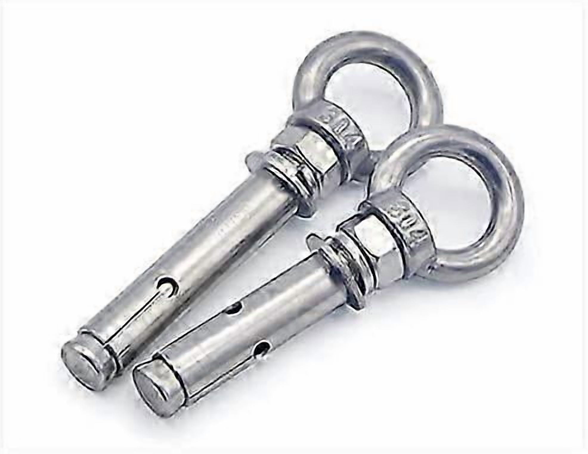 2PCS Long Eye Bolt with Ring 304 Stainless Steel Wall Expansion Anchor ...