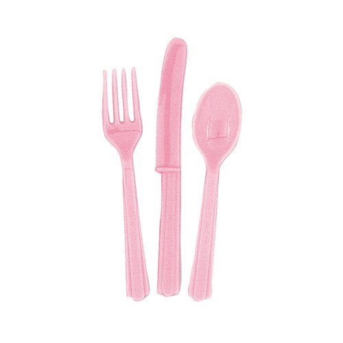 Paper, Party & Kids Party & Gifting Party Tableware Pastel Pink Cutlery ...