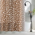 Art Brown Shower Curtains for Bathroom, Vintage White Polka Dots Brown ...