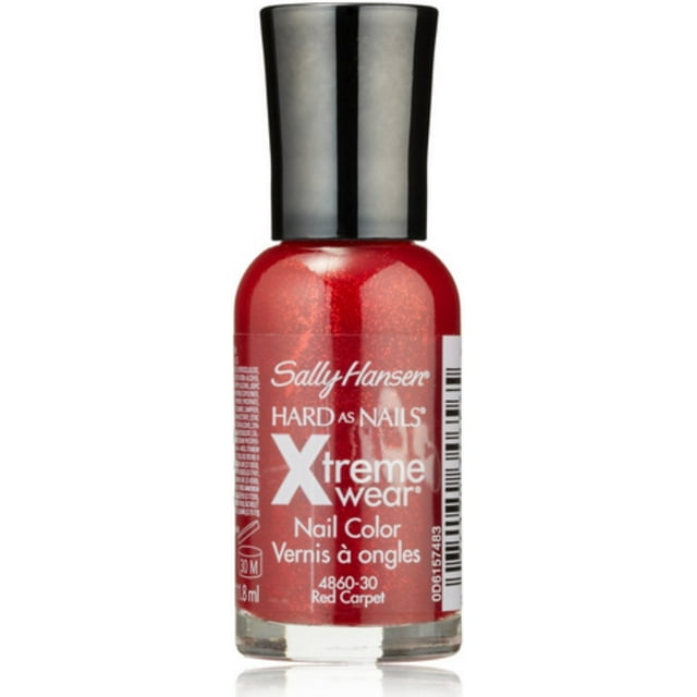 Sally Hansen Hard as Nails Xtreme Wear, Red Carpet [30], 0.4 oz (Pack ...