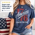 America 1776 Land of the Free Mineral Wash 250th Anniversary T-Shirt ...