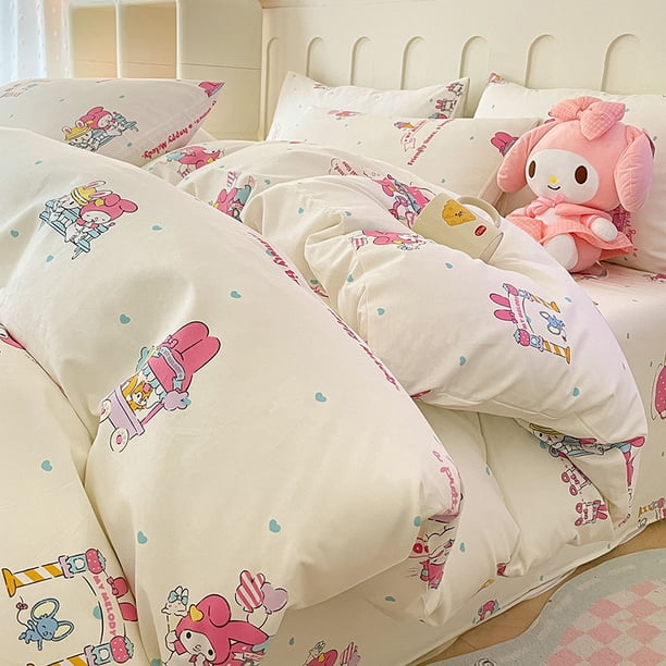 Miniso Sanrio Hello Kitty Kuromi Cinnamoroll, Sábana de algodón puro ...