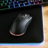 Onn+ Rechargeable Wireless Gaming Mouse with LED RGB Lighting, 8 ...