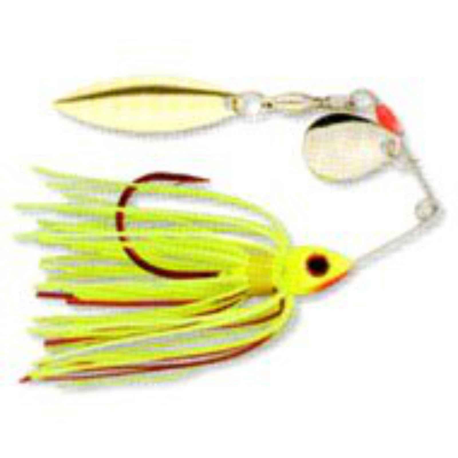 Strike King Bleeding Mini-King Spinnerbaits, Chartreuse & Red, 1/8 Oz ...