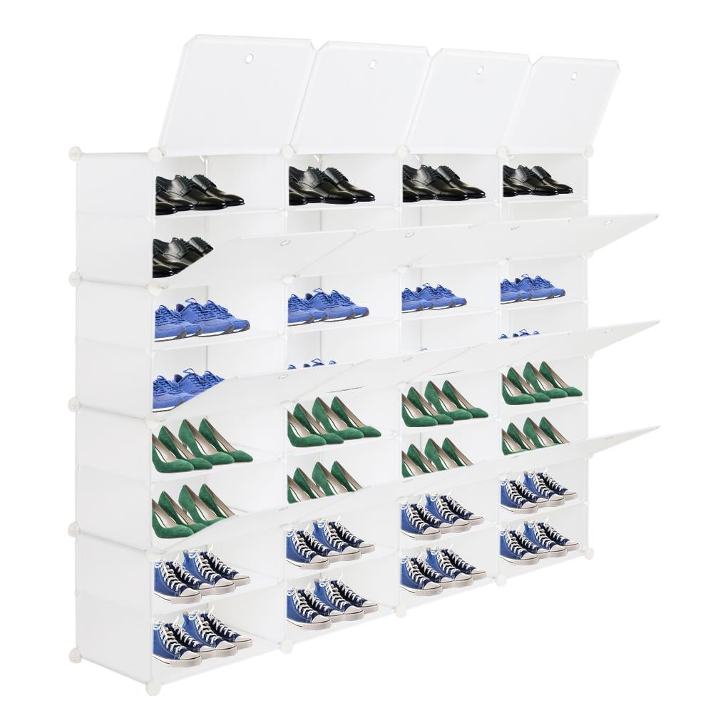 SamyoHome Portable Shoe Rack 64-Pair DIY Shoe Storage Shelf Organizer ...