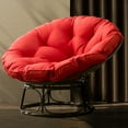 MeetLeisure Wicker Outdoor Patio Papasan Lounge Chair with Red Cushion ...