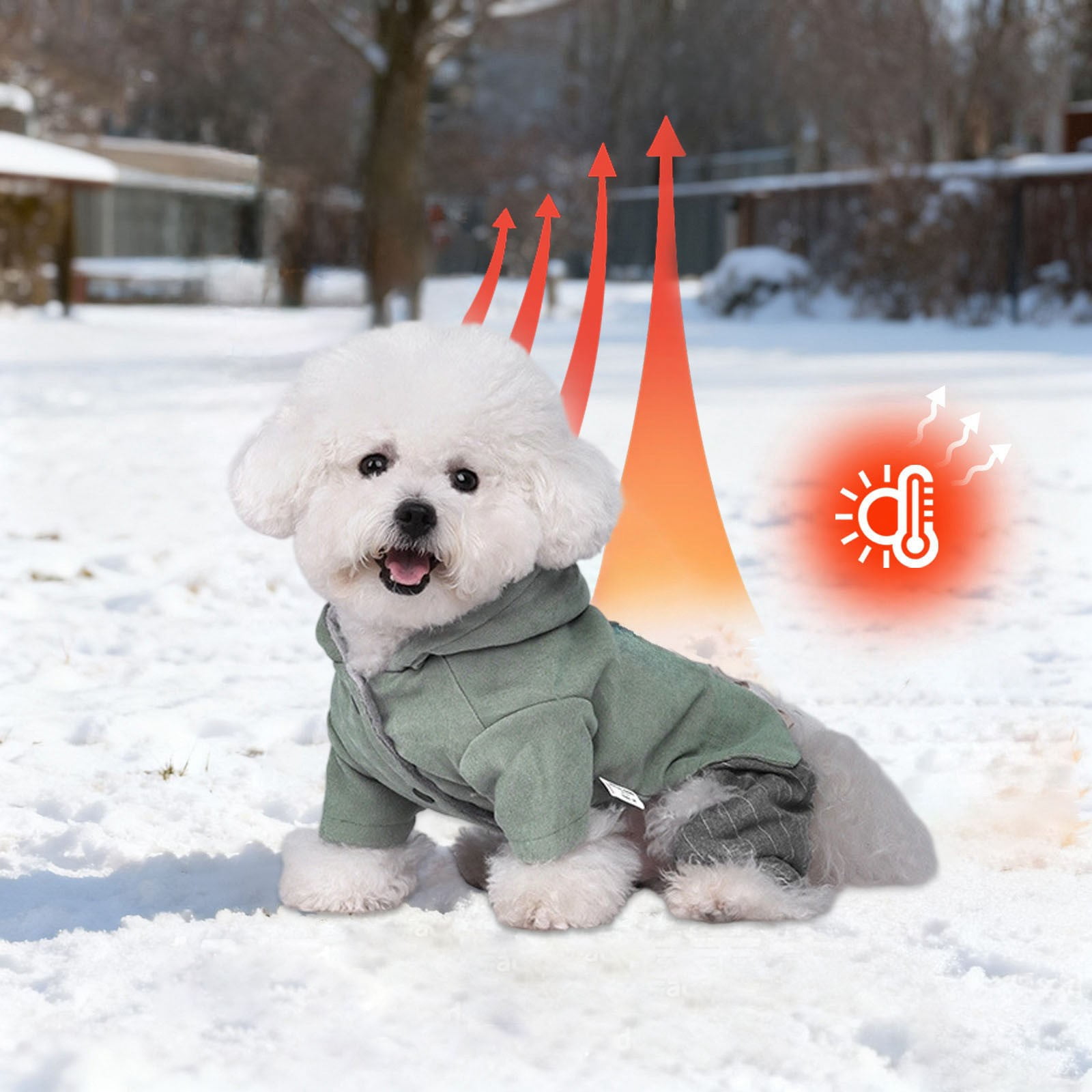Click here for Vivavault Insulated Winter Hooded Jacket For Dogs... prices