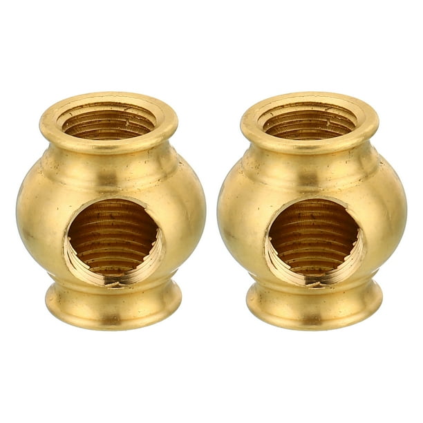Uxcell M10 Lamp Pipe Adapter, Lamp Rod Joint Connector Brass Light ...