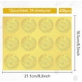 34 Sheets Self Adhesive Gold Foil Embossed Stickers Round Dot Medal ...