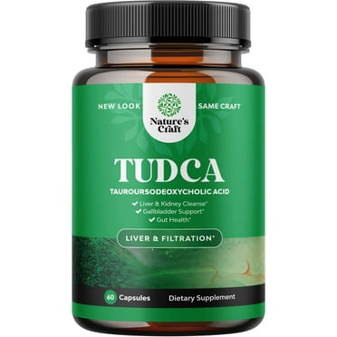 TUDCA Liver Support Supplement, (60 Capsules, 250mg) Genuine Bile Acid ...