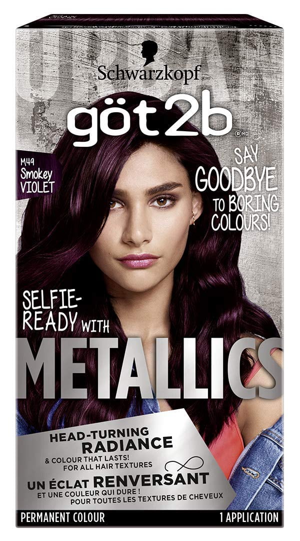 Schwarzkopf Got2b Metallics Permanent Hair Color, M49 Smoky Violet | Walmart en línea