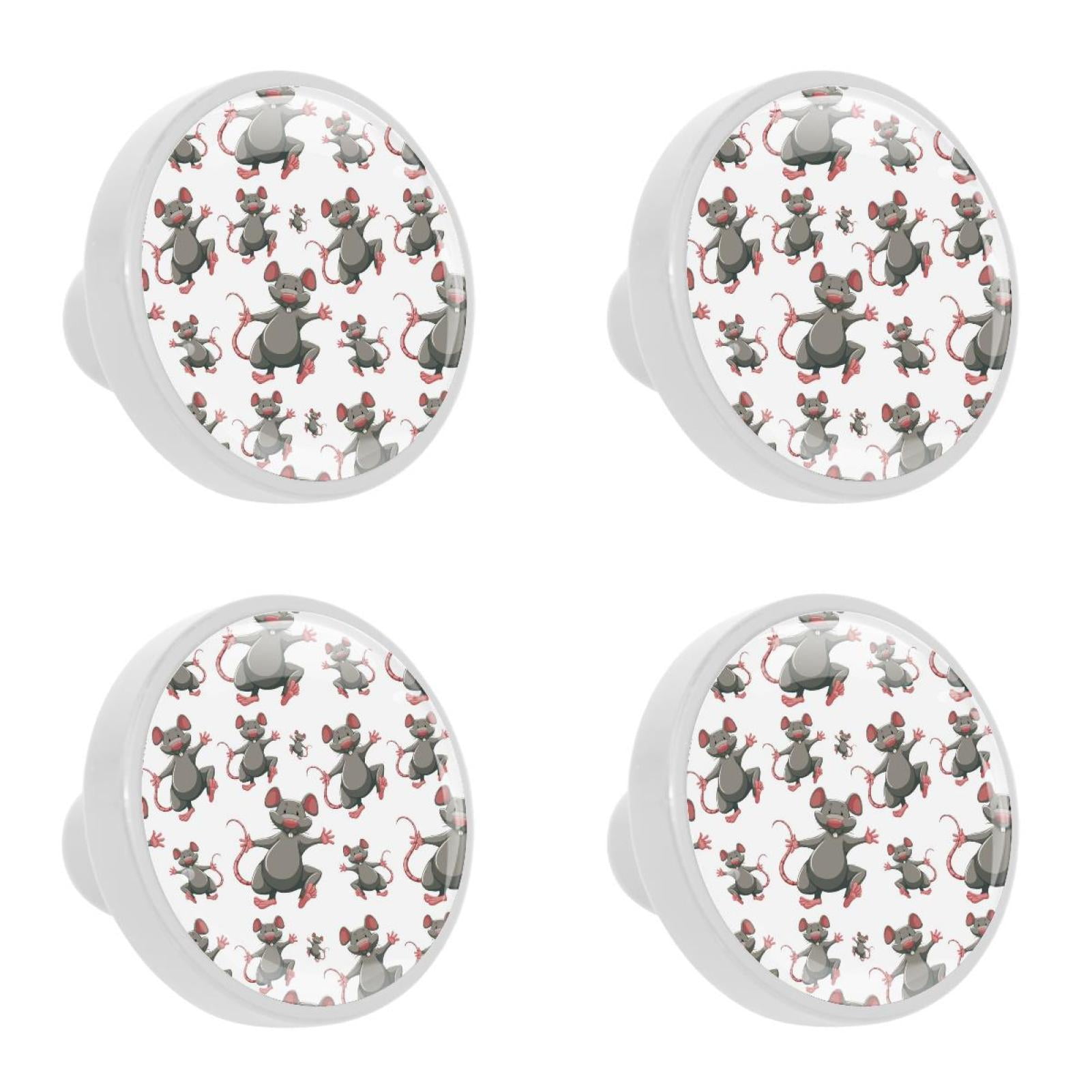 4 Pcs Anima Rats Mice Knobs for Kitchen Cabinet Cupboard Dresser ...
