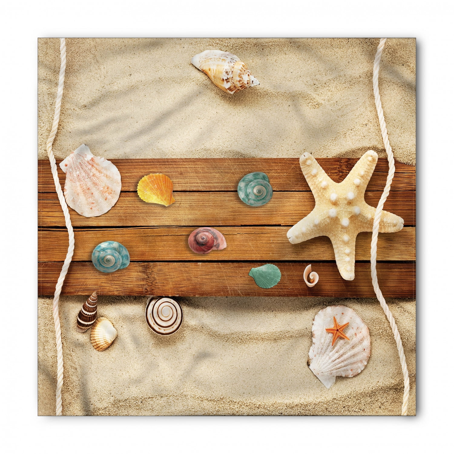 Beach Bandana, Rustic Board Seashells, Unisex Head and Neck Tie, by ...
