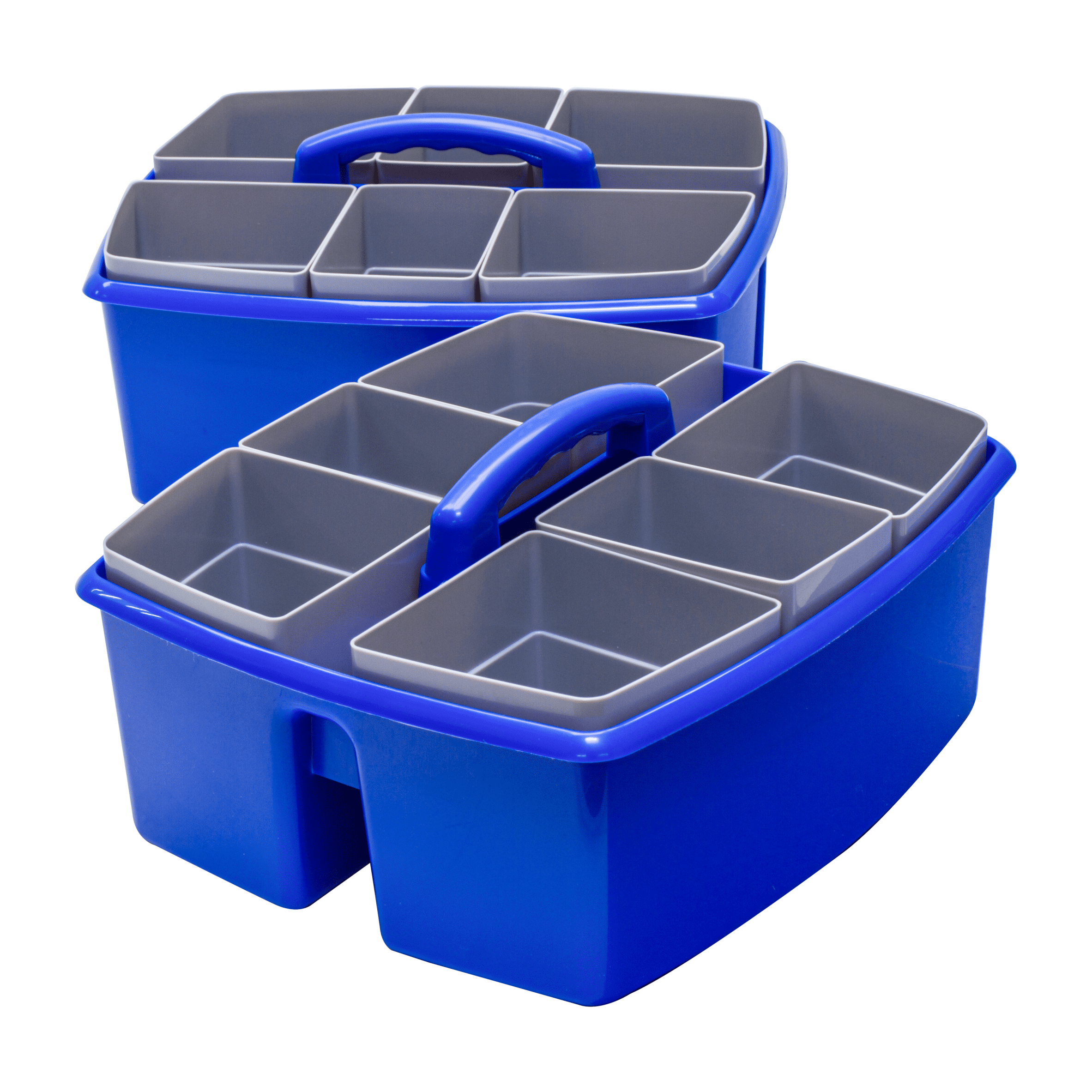 Storex Plastic Desktop Organizer Caddy with 6 Sorting Cups, Blue, 2 ...