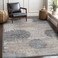 CAMILSON Tropical Area Rug, Beige, 5x7, Washable, Indoor Outdoor, UV ...