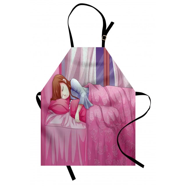 Anime Apron Cartoon Illustration of a Sleeping Girl Japanese Culture ...
