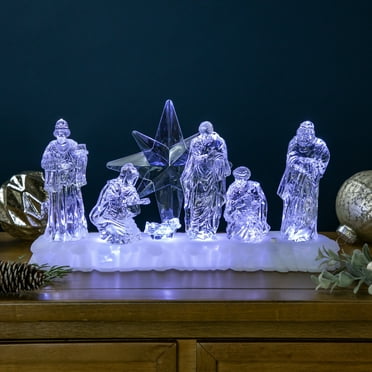Northlight 41" LED Lighted Holy Family Nativity Scene Outdoor Christmas ...