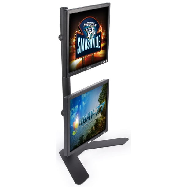 Dual Monitor Desk Stand for (2) 13” to 23” Screens, Countertop Display ...