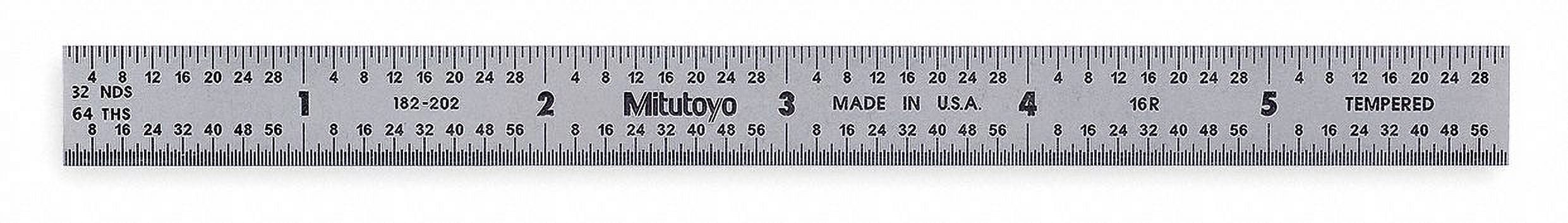 Mitutoyo Steel Rule,Flexible,12In,32/64/50/100ths 182-222 - Walmart.com