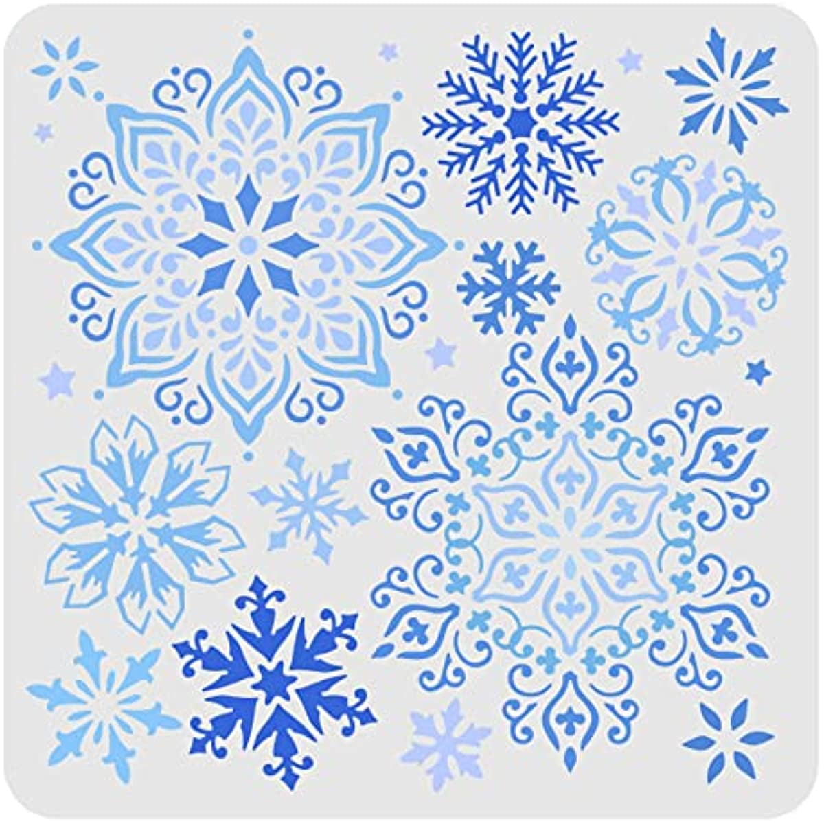Snowflake Stencils Christmas Snowflake Stencils Template Plastic ...