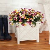 Outdoor Home White Chippendale Planters, Set of 2 - Walmart.com