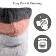 Sennaux Anti-Slip Plush Pet Bed with Neck Bolster, Dog Couch Protector ...