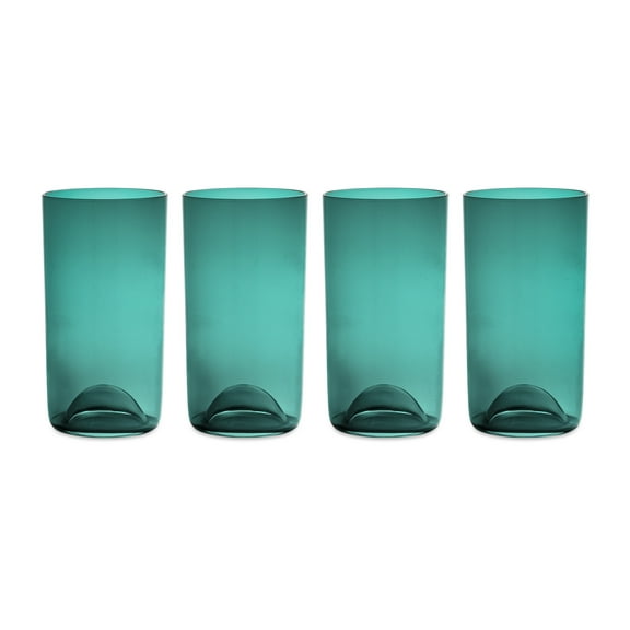 Thyme & Table 12 fl oz Magenta Sphere Drinking Glasses, Set of 4 ...