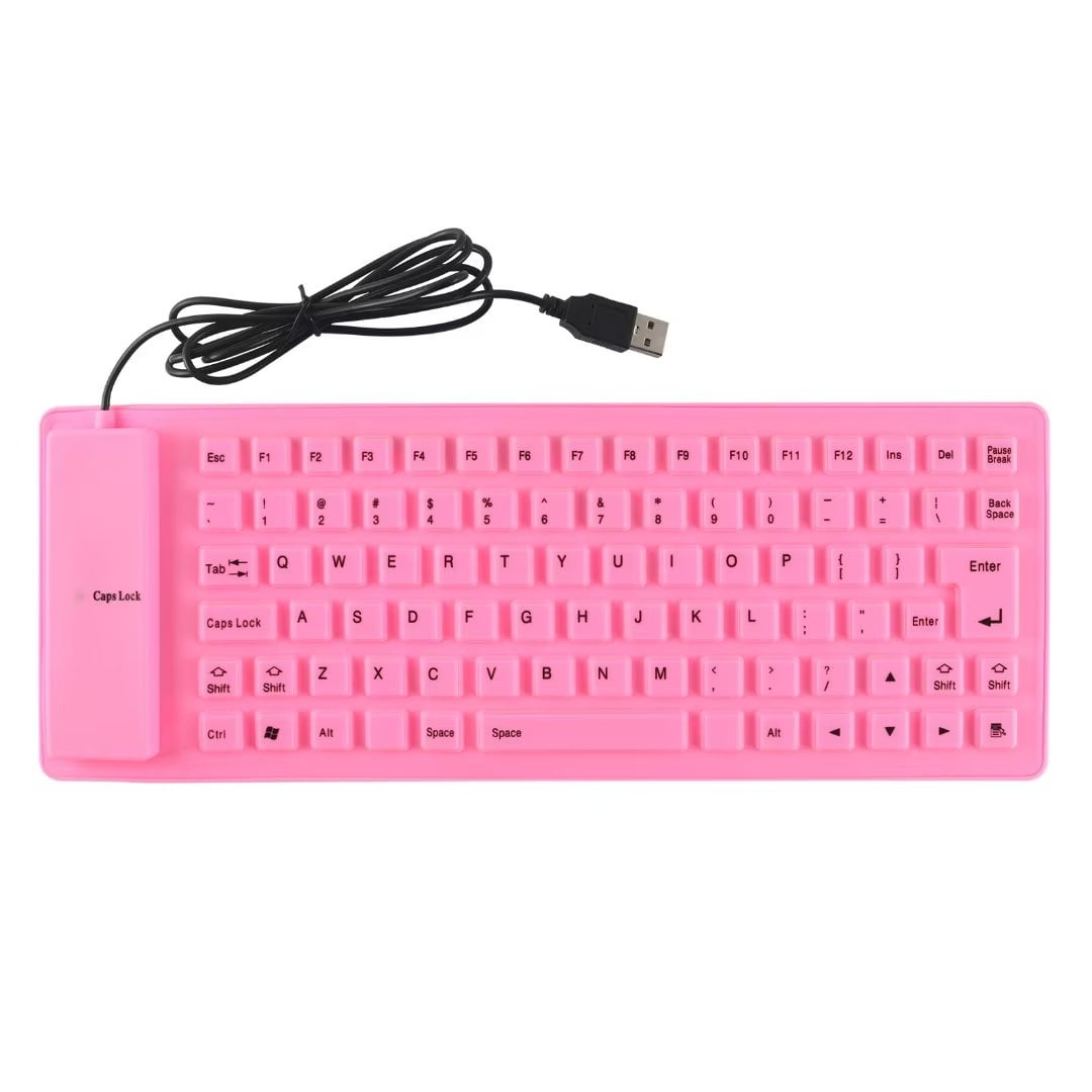 SHARE SUNSHINE Wired Keyboard 85 Keys Silicone Soft Keyboard Waterproof ...