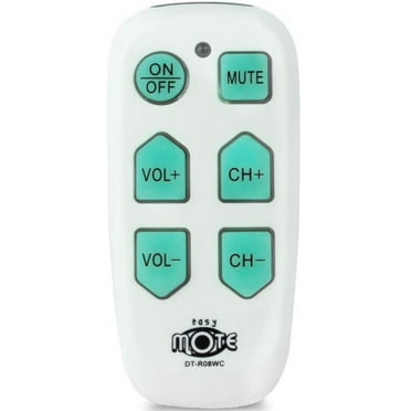 Continu.us EasyMote DT-R08W - Universal TV Remote, Backlit, Smart ...