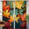 Autumn Maple Leaves Blackout Curtains, Forest Nature Fall Theme Thermal ...