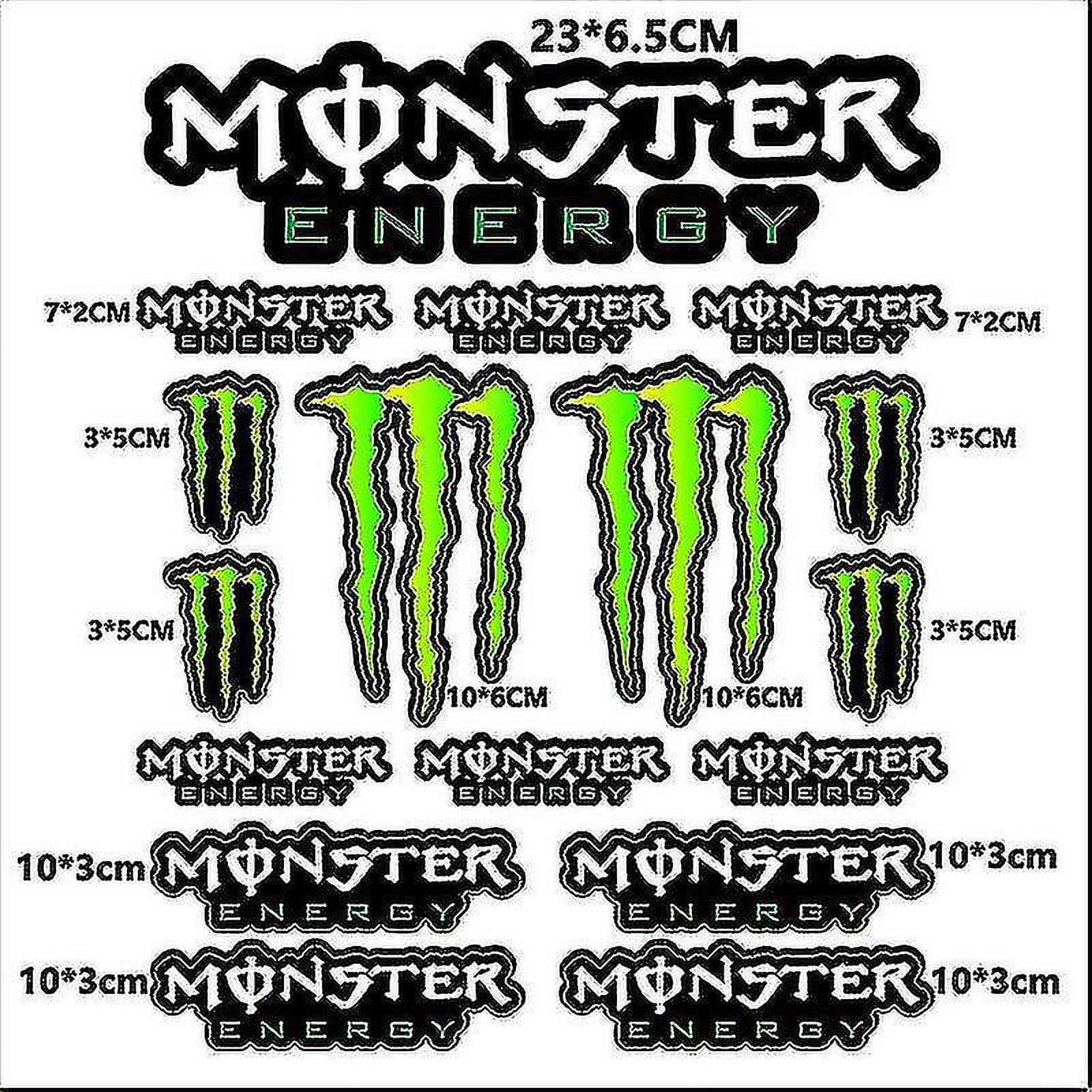 Pegatinas de energía Monster para coche de carreras, calcomanías para ...