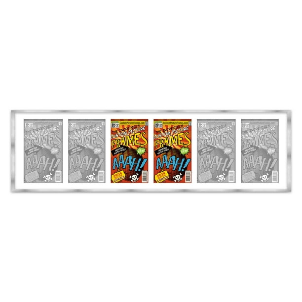 6 Comic Book Frame Silver Collage Comic Book Frame with White Mat to ...