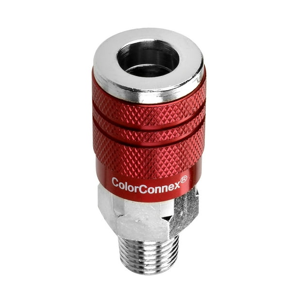 ColorConnex® Coupler, Type D, 1/4 Body, 1/4" MNPT, Red - Walmart.com