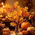Artificial Maple Leaf Bouquet 2 Pack, 15.0in Orange Yellow Red Fall ...
