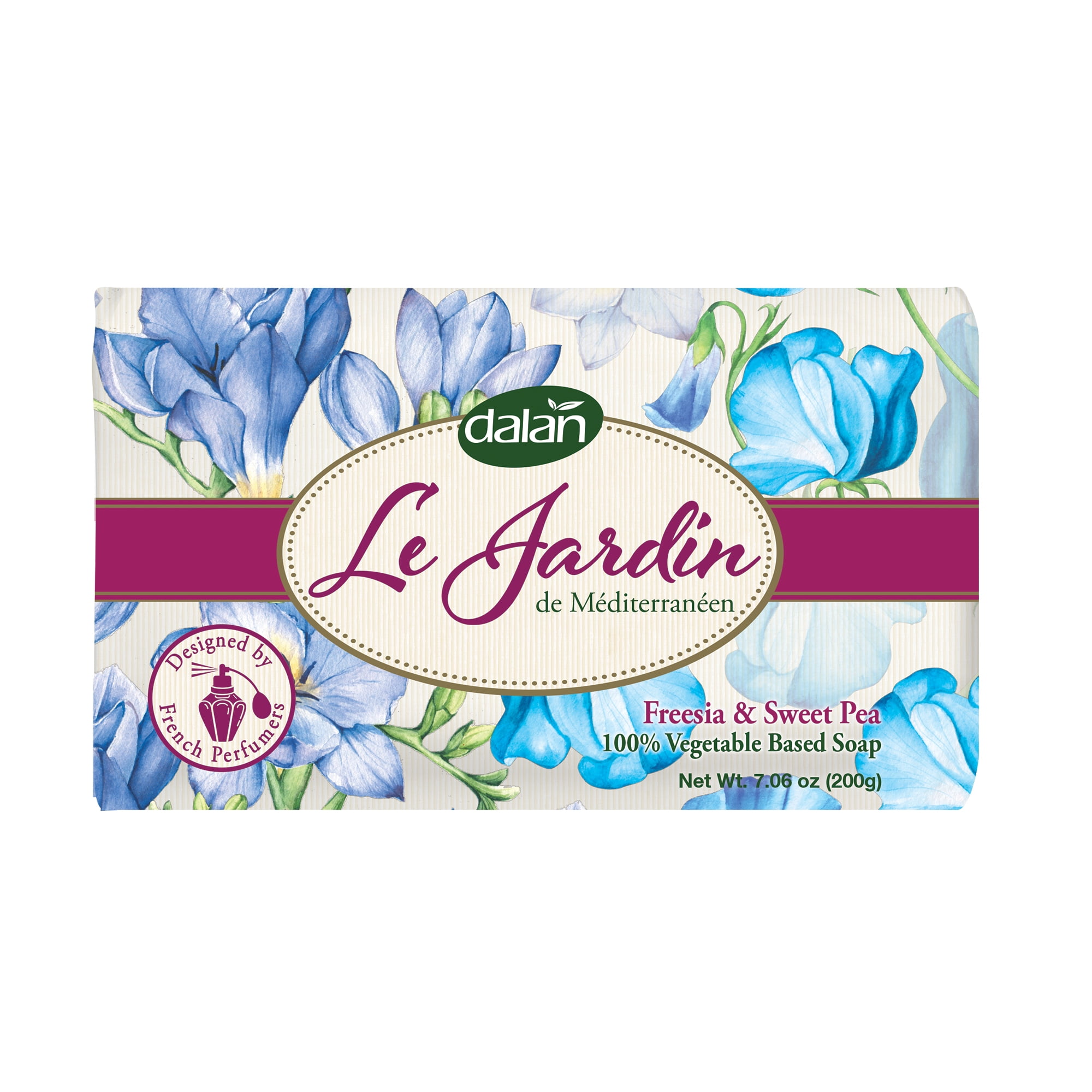 Dalan Le Jardin Pure Vegetable Soap Freesia & Sweet Pea 200g - Walmart.com