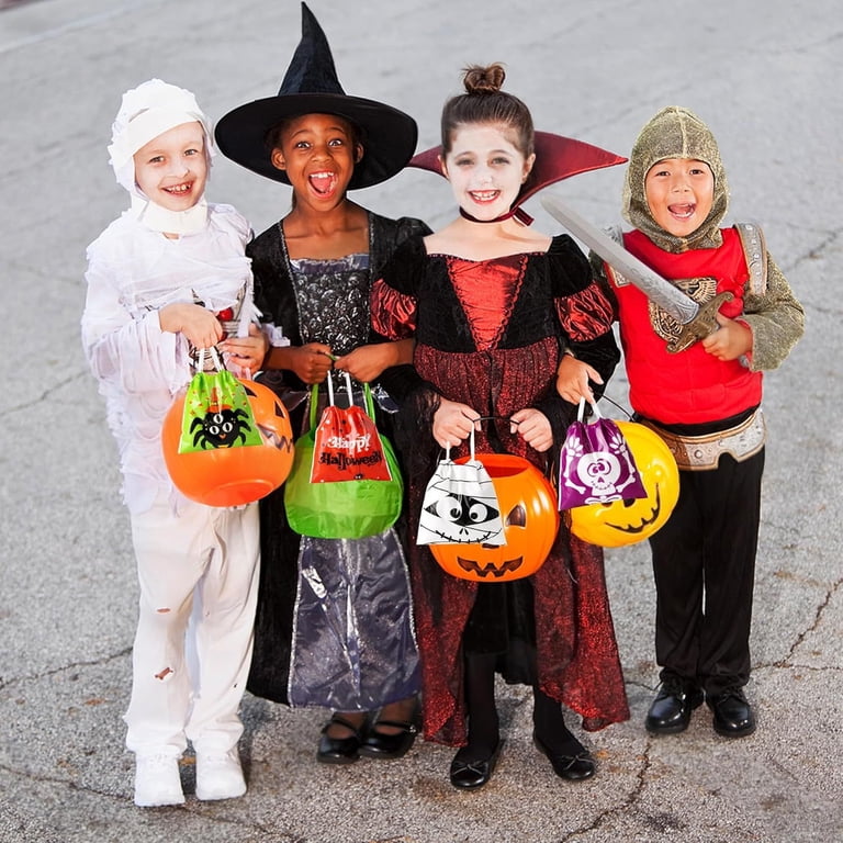 Halloween Drawstring Treat Bags 120 Pack, Reusable Candy Goodie Bags ...